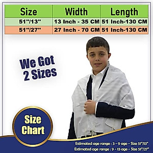 Ateret Judaica Traditional Tallit Prayer Shawl from Israel, supervised kosher, with Bracha on The Neck. with Matching Fabric Cover & Free Clear Plastic Cover