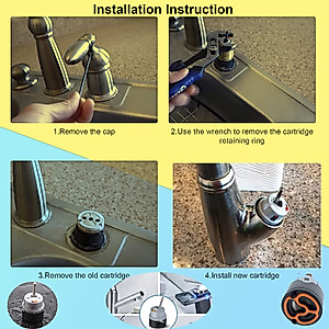 RP50587 Single Handle Cartridge Valve Replacement for Various Model Fit For Kitchen,Shower,Toiletsand and Lavatory Faucet Motion Cartridge,Faucet 36mm-QLXAQLX