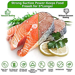 Food Seal Vaccum Sealer, Vacuum Sealer Machine With Dry & Moist Modes, Includes Built-In Cutter, Water Groove And Bags