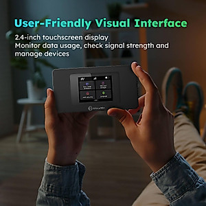 GlocalMe DuoTurbo 4G LTE Portable WiFi Hotspot for Travel in 200+ Countries, Mobile Hotspot Device with Global 1GB & Local 10GB Data 30Days, SIMFREE and Dual Modem, 10 Devices Connected(White)