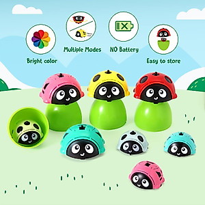 Hamdol Pull Back Cars Friction Powered Cars, Multi-Function 360° Rotating Spinning Top, Push and Go Back and Forth Car Toys Vehicles Play Set, Christmas & Birthday New Year Gifts for Kids(8 Sets)