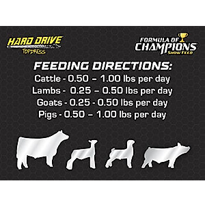Hard Drive Topdress Pelleted Supplement for Cattle, Sheep, Goats, and Pigs, 35 lb Bucket