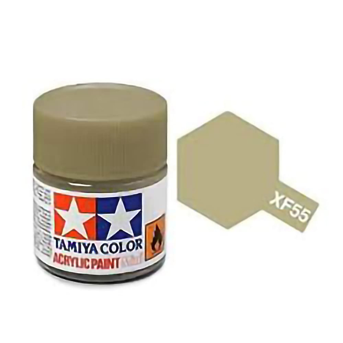 TAMIYA XF55 81755 Acrylic Mini XF55 Deck Tan 1/3 oz 10ml