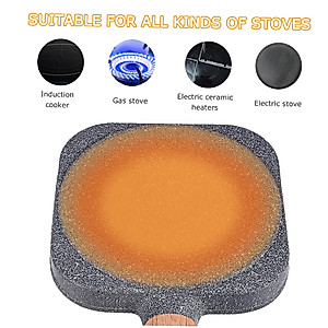 DOITOOL Poached Egg Pan Fried Egg Pan Pot Induction Cooker Aluminum Alloy Burger Pan Sandwich Making Pan Bacon Cooking Pan