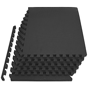 ProsourceFit Extra Thick Puzzle Exercise Mat ¾” and 1", EVA Foam Interlocking Tiles for Protective, Cushioned Workout Flooring for Home and Gym Equipment