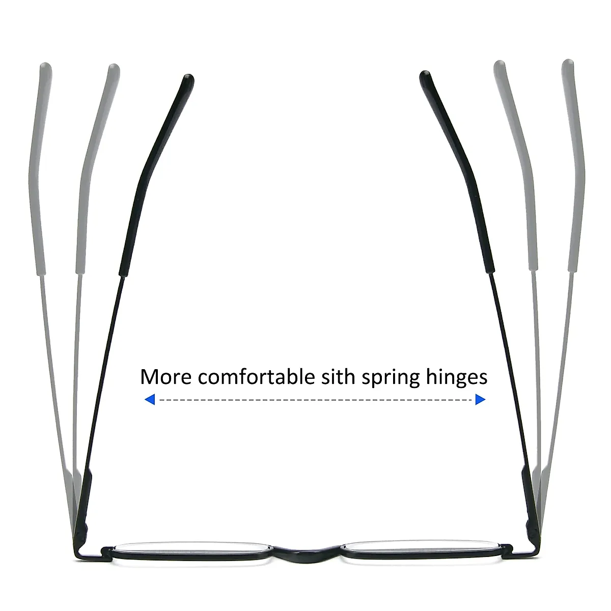 DXYXYO Slim Pocket Reading Glasses Men 2 Pack, Womens Compact Small Metal Readers with Portable Case, 2.0+ Black and Grey