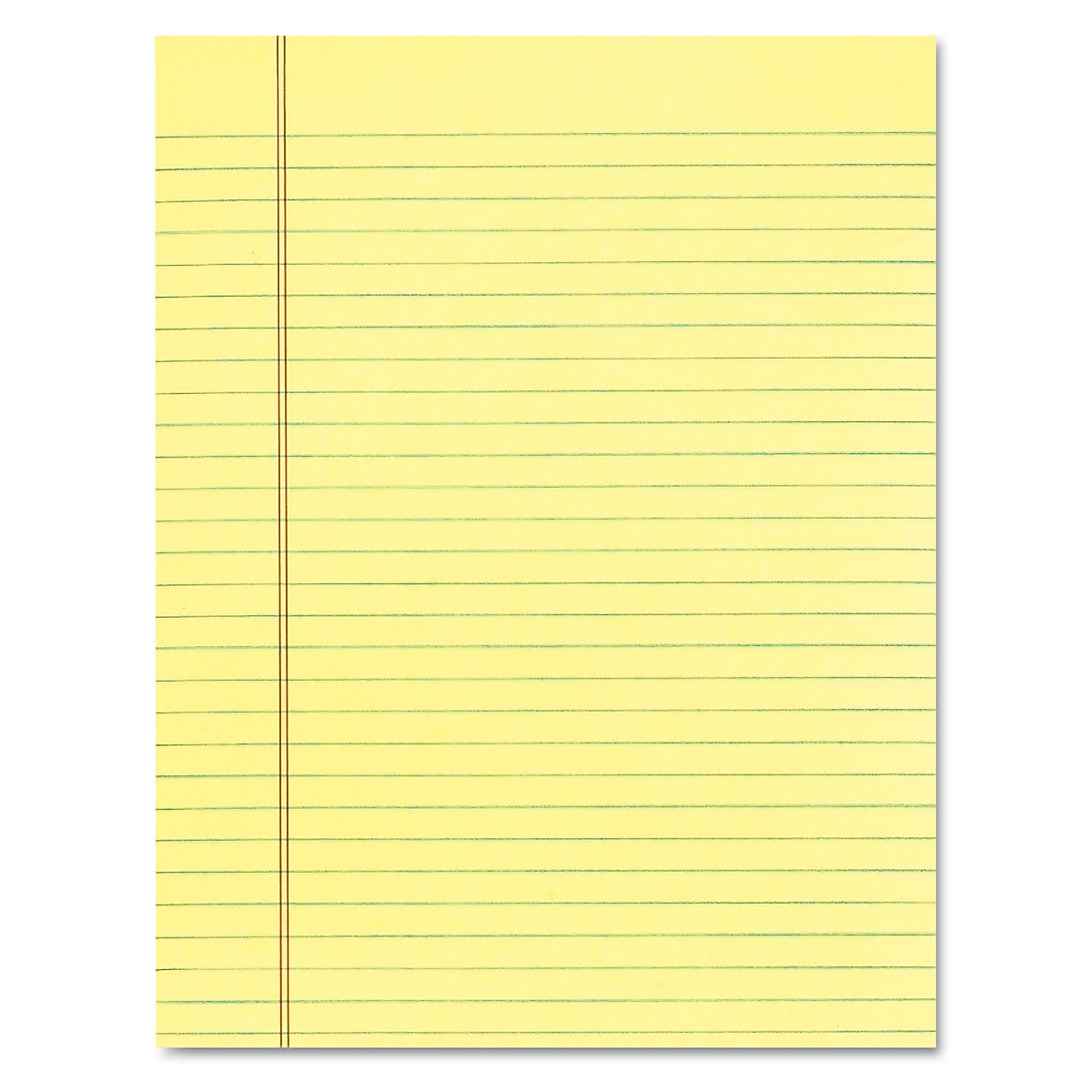 TOPS 7522 The Legal Pad Glue Top Pads, Legal/Wide, 8 1/2 x 11, Canary, 50 Sheets (Pack of 12)