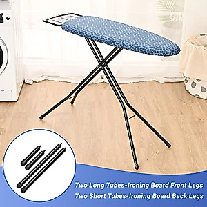 APEXCHASER Ironing Board with Iron Rest, 2 Heat Resistant Covers and Seven-Level Adjustable Heights, Space-Saving Iron Boards with Heavy Sturdy Metal Legs
