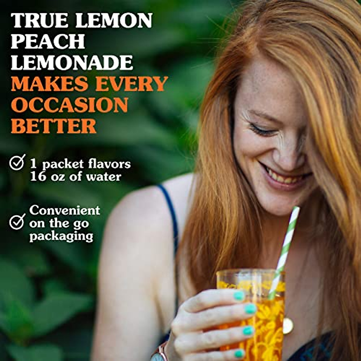 True Peach Lemonade Drink Mix, 10-count-3g each (Pack of 4)