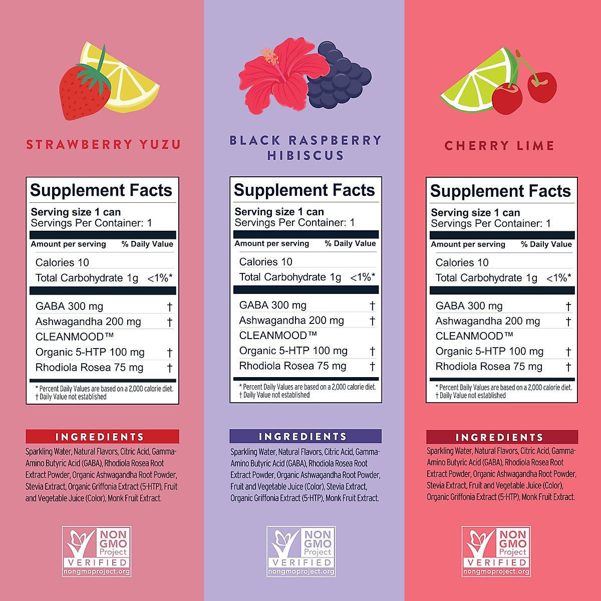 Kowa Mood Boost, 10 Calorie Soda, Adaptogen Drink, 0 Sugar, No Caffeine, Variety Pack, 12 fl oz (Pack of 12)