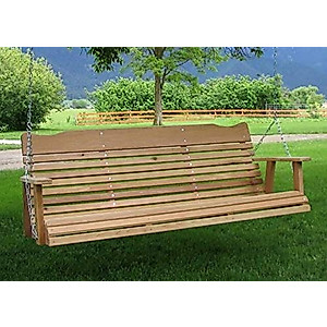 Kilmer Creek 5 Foot Natural Cedar Porch Swing, Amish Crafted, Includes Chain & Springs