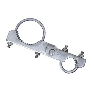 VIVIDA Chain Link Gate Hinge, 180 Degree Commercial Gate Hinge for Chain Link Fence, Heavy Duty, Fit 2-3/8" OD Post & 1-5/8" Thru 1-7/8" Frame, Galvanized Steel, 1 Pack