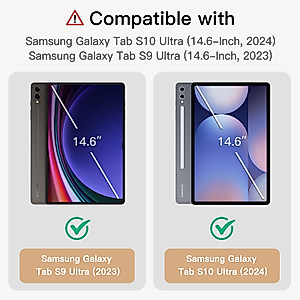 JETech Paper Screen Protector for Samsung Galaxy Tab S10 Ultra/Tab S9 Ultra 14.6-Inch, Anti-Glare, Matte PET Film for Drawing, 1-Pack