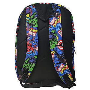 Marvel Avengers 16" Backpack AOP Hulk Captain America Iron Man Spider-Man Thor