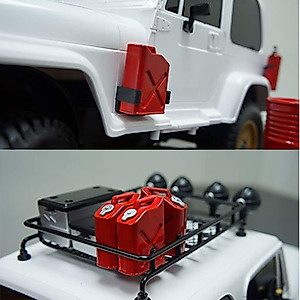 Maxmoral Mini Fuel Tank Plastic Decoration Accessory for 1/10 Scale RC Rock AX10 Axial SCX10 RC Car Truck Parts