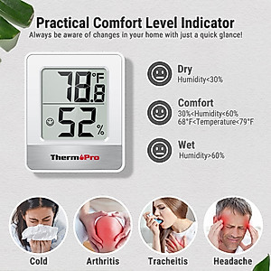 ThermoPro TP49 Digital Hygrometer Indoor Thermometer+ThermoPro TM02 Digital Kitchen Timer