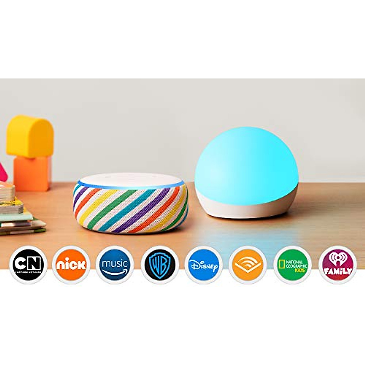 Echo Dot Kids Edition - Rainbow - With Echo Glow