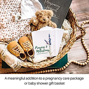 Pregnancy Prayer Cards, Weekly Prayer & Milestone Cards for Expecting Mother, Pregnancy Congratulations Gift for First Time Mom, Pregnancy Must Haves First Trimester Pregnancy Essentials for Mom to Be