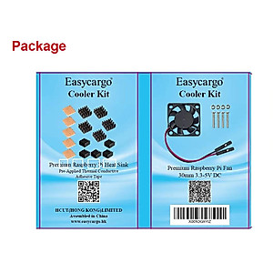 Easycargo M.2 2242 Heatsink Kit, High Performance Copper Heat Sink + Pre-applied 3M 8810 Thermal Conductive Tape for cooling mSATA M.2 2242 SSD Mini-SATA Solid State Disk NGFF 40mm x 26mm x 4mm