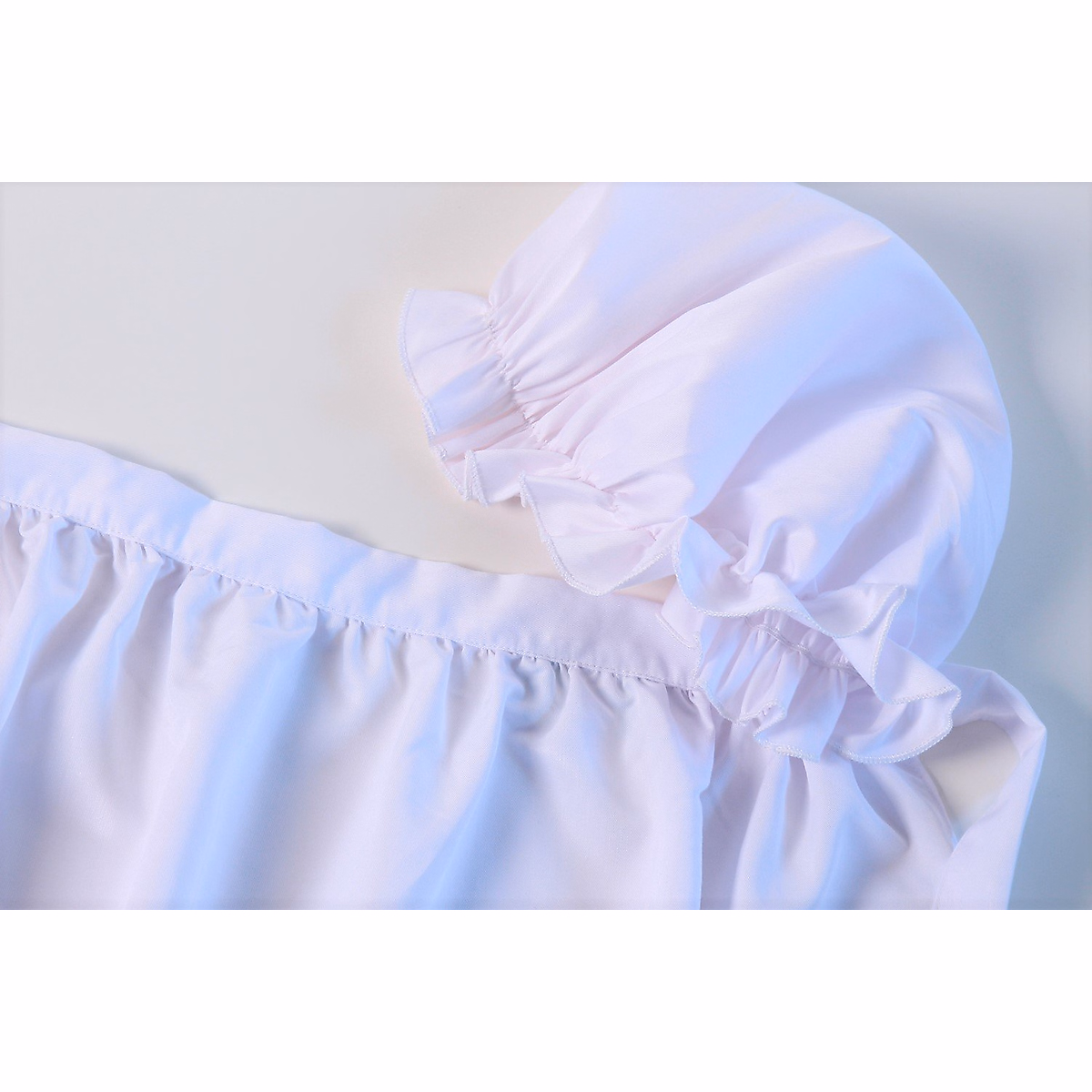 Making Believe Womens Classic Mop Cap and Apron Set, White