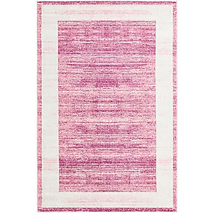 Unique Loom Jill Zarin Uptown Collection Area Rug - Yorkville (5' 3" x 8' Rectangle, Pink/ Ivory)