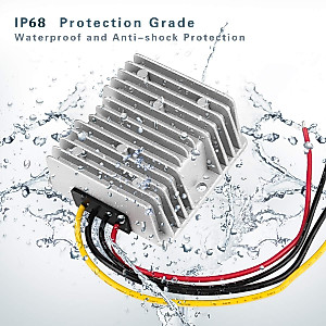 BTF-LIGHTING 100W DC-DC Voltage Reducer Waterproof Buck Converter Regulator 12V/24V Step Down to 5V 20A 100W for Golf Cart Audio Solar Energy IC Communication Devices Power Supply LED Strip Light