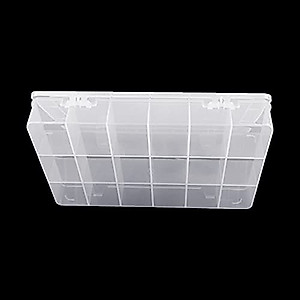 Floss Organizer Storage Box With 18 Compartments & 100 Bobbins, Clear, 10.5"