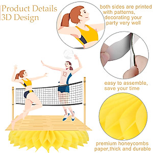 Volleyball Party Honeycomb Centerpieces Volleyball Birthday Party Decoration Volleyball Party Table Centerpieces Volleyball Table Decorations for Sport Themed Baby Shower Supplies