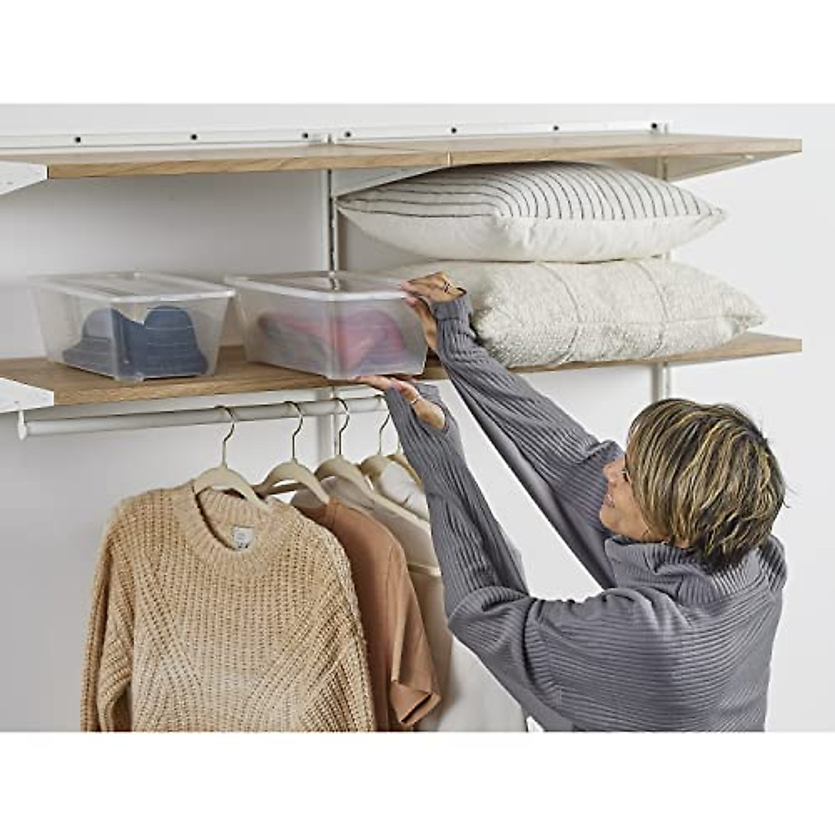 Life Story 5.5Q Rectangular Clear Plastic Protective Storage Shoe Box (72 Pack)