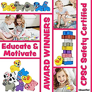 LIL ADVENTS Potty Time Adventures - Farm Animals with 14 Wooden Block Toy Prizes | Potty Training Advent Game | As Seen on Shark Tank | Wood Block Toys, Reward Chart, Activity Board and Stickers