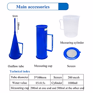 YUCHENGTECH Mud Hydrometer Mud Tester Slurry Test Kit Sand Content Kit Mud Tester Viscosimeter Sand Content Meter (Kit)