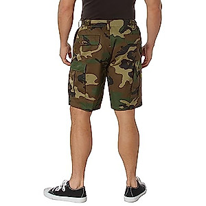 Rothco Tactical BDU Shorts - Rugged Outdoor Hiking Camping Cargos Comfortable - Woodland Camo - Large