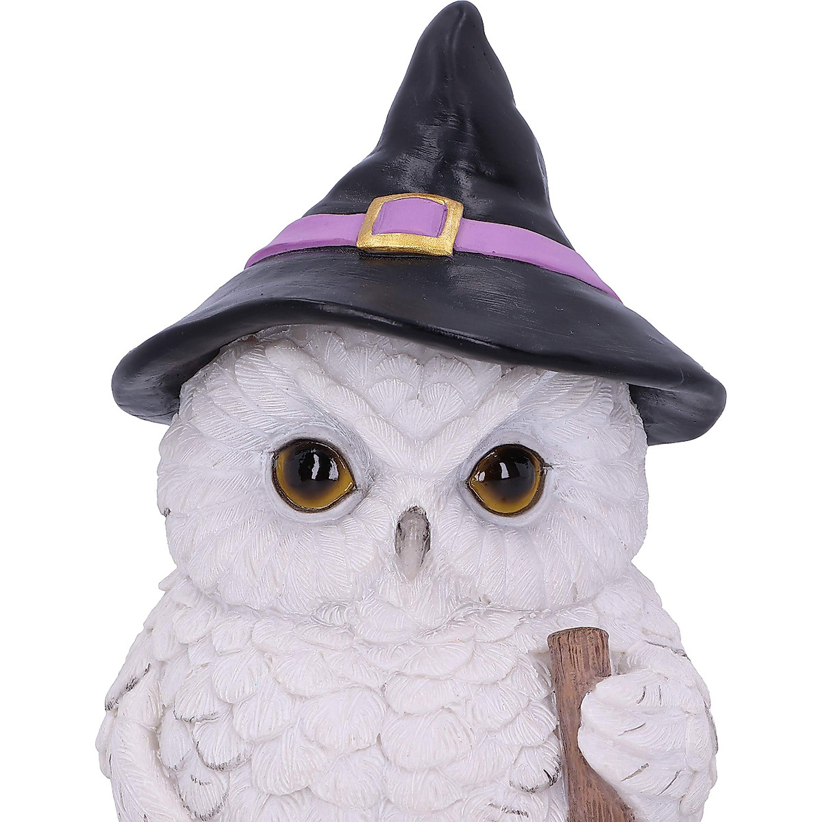Nemesis Now Snowy Magic Witch Owl Familiar Figurine, 18cm, White