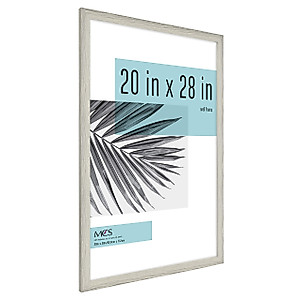 MCS Studio Gallery 20 x 28 Poster Frame Gray Woodgrain, Vertical & Horizontal Wall Hanging Large Picture Frame for Photos, Posters & Art Prints (2-Pack)