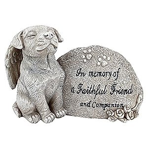 Design Toscano QL593931 Forever in Our Hearts Memorial Dog Statue,greystone