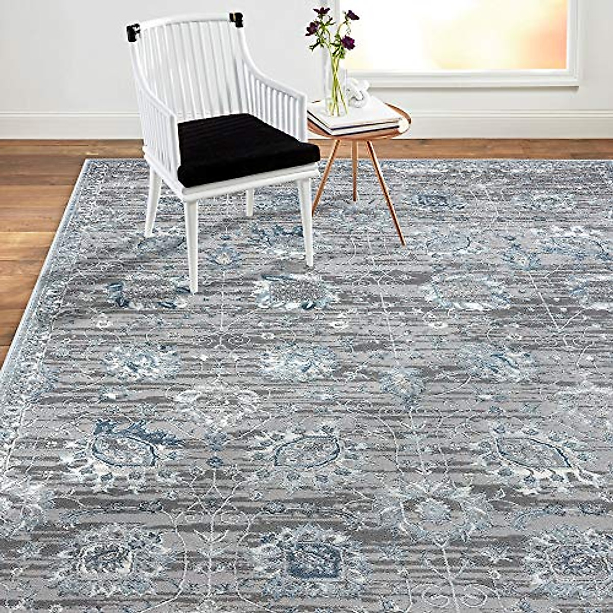 Home Dynamix Skyler Elise Area Rug, 7'8"x10'1" Rectangle, Gray