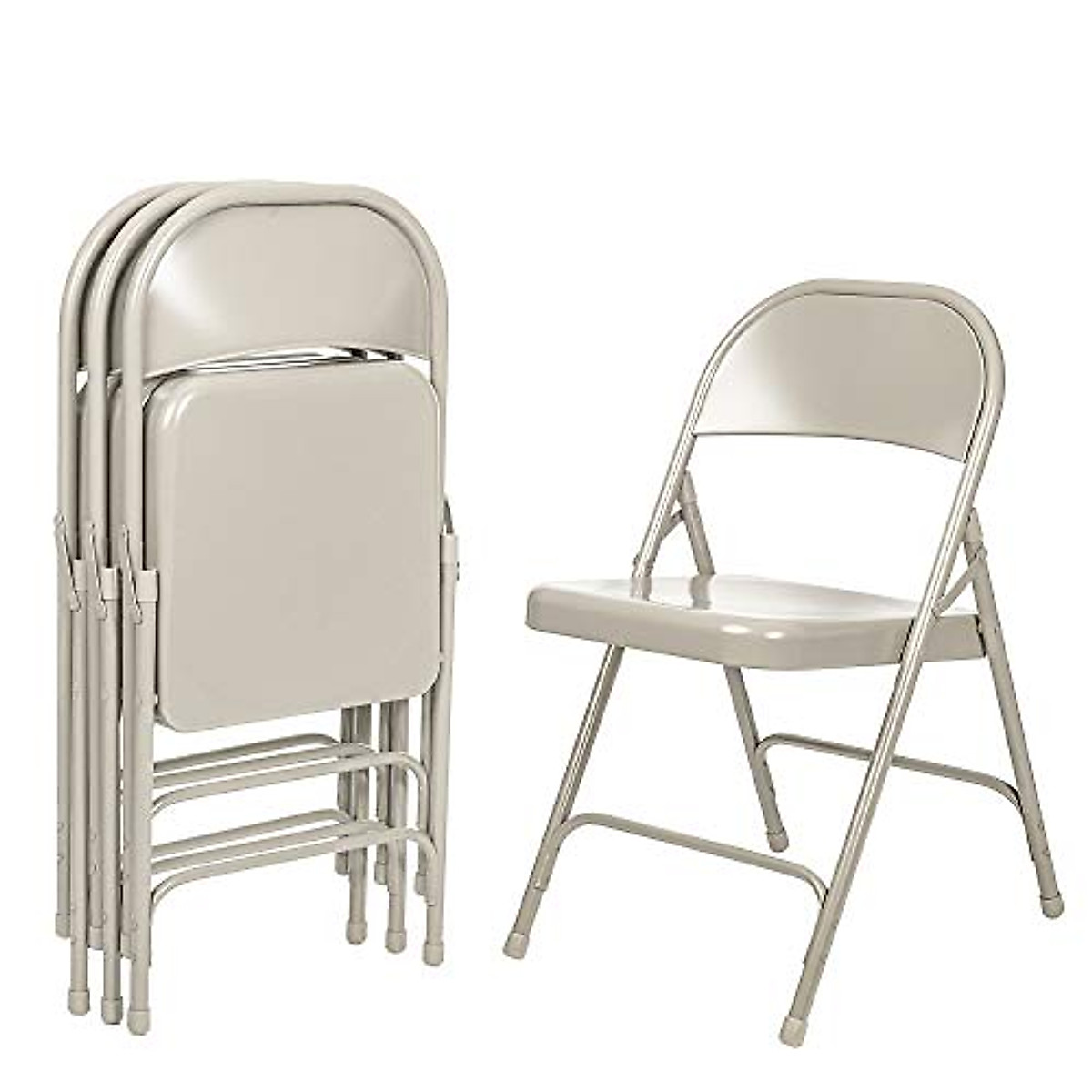OEF Furnishings (4 Pack), Grey Heavy Duty Steel Folding Chair