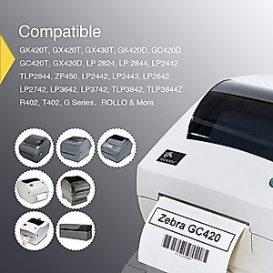 BETCKEY - 1.5" x 0.5" (38 mm x 13 mm) File Folder & Address Labels Compatible with Zebra & Rollo Label Printer,Premium Adhesive & Perforated [1 Rolls, 2350 Labels]