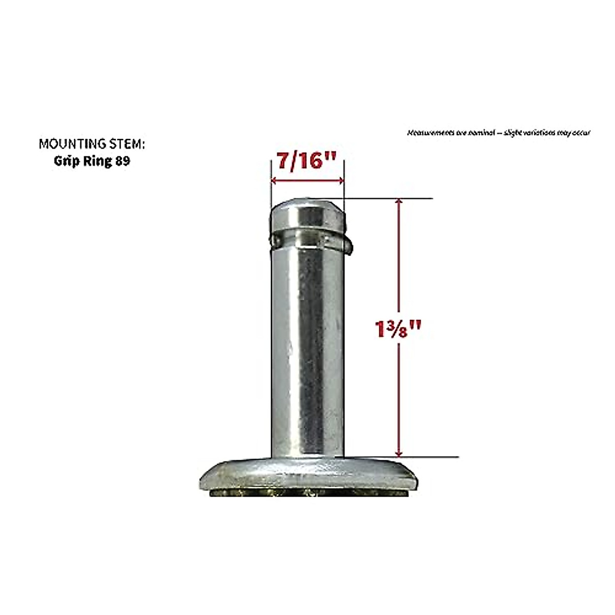 Shepherd Hardware 9807 3-Inch Swivel Stem Caster, Rubber Wheel, 7/16-Inch Stem Diameter, 175-lb Load Capacity