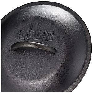 Lodge Cast Iron Skillet with Red Silicone Hot Handle Holder, 10.25-inch 10-1/4-Inch Cast-Iron Lid