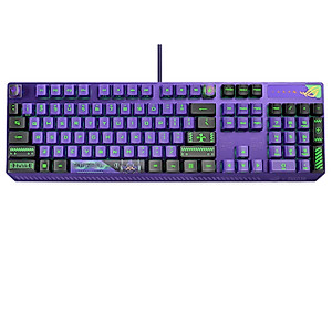 ASUS ROG Strix Scope RX EVA Edition, 100% RGB Gaming Keyboard, Red Optical Mechanical Switches,IP57 Water Resistance,USB Passthrough,Wider Ctrl ,Stealth Key, Macro Support,Evangelion Themed