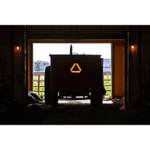 Slow Moving Vehicle Sign, Safety Triangles DOT Compliant, Orange Reflective Safety Triangle Sign, SMV Sign, 16x14 inch, Durable Plastic Engineering Grade Reflective Up to 7 Years Outdoor for Golf Cart Accessories and Tractor UTV Accessories