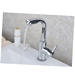 DOITOOL Water Faucet Vanity Faucet Kitchen Faucet Water Tap Bath Basin Mixer Tap Rotate Faucet Utility Sink Faucet Pull Down Kitchen Faucet to Rotate Bathroom Cabinet Household