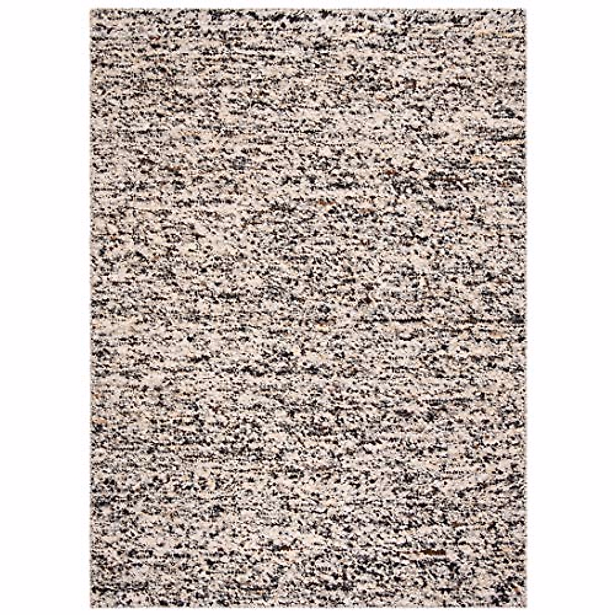 SAFAVIEH Natura Collection Area Rug - 8' x 10', Beige & Grey, Handmade Wool, Ideal for High Traffic Areas in Living Room, Bedroom (NAT263F)