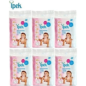 İpek Baby Large Cotton Pads Dry Square White (Classic 360-count)