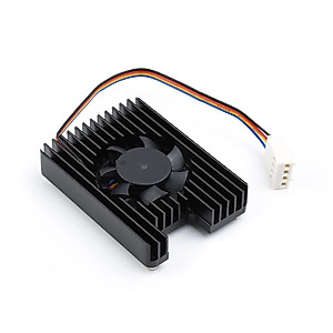 waveshare Cooling Fan for Raspberry Pi Compute Module 4 CM4, All-in-one Heatsink, PWM Speed Adjustable, 8000±10% RPM, Low Noise, with Thermal Tapes