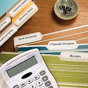 Avery File Folder Labels for Laser and Ink Jet Printers with TrueBlock Technology, 3.4375 x .66 inches, White, Box of 1500 (5366)