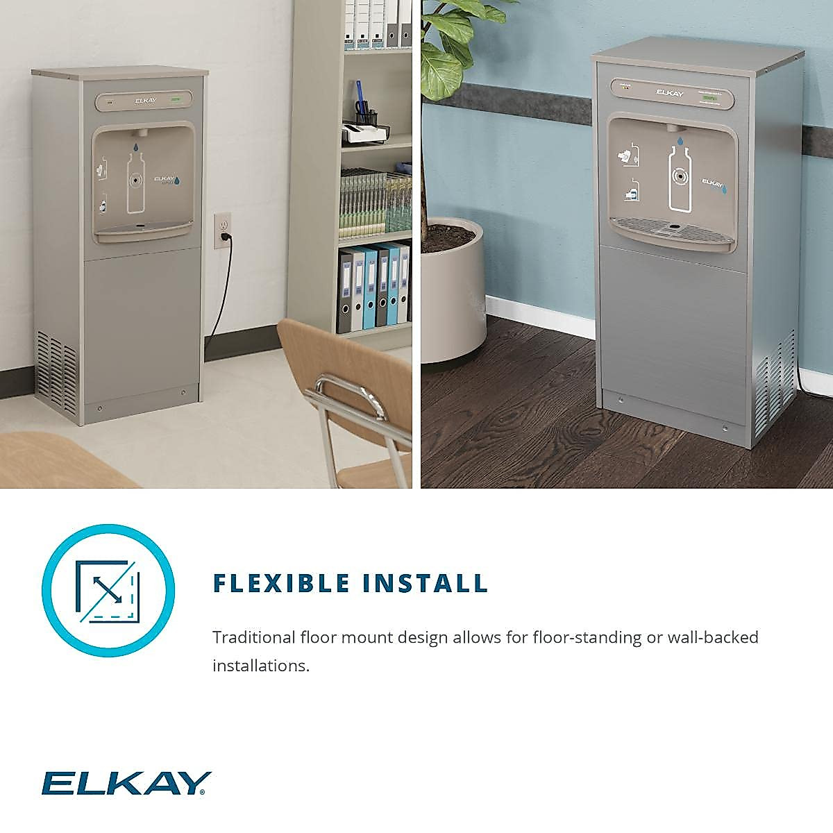 Elkay DSSBF8S ezH2O Floor Standing Bottle Filling Station, Stainless Steel