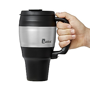 Bubba Brands Travel Mug with SnapSeal Spill-Proof Lid, Double-Wall Insulated Reusable Coffee Cup or Water Bottle with Bottle Opener, BPA-Free, Keeps Drinks Hot or Cold for Hours, 34oz Black