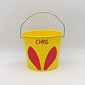 Personalized Big Ear Bunny Easter Pail